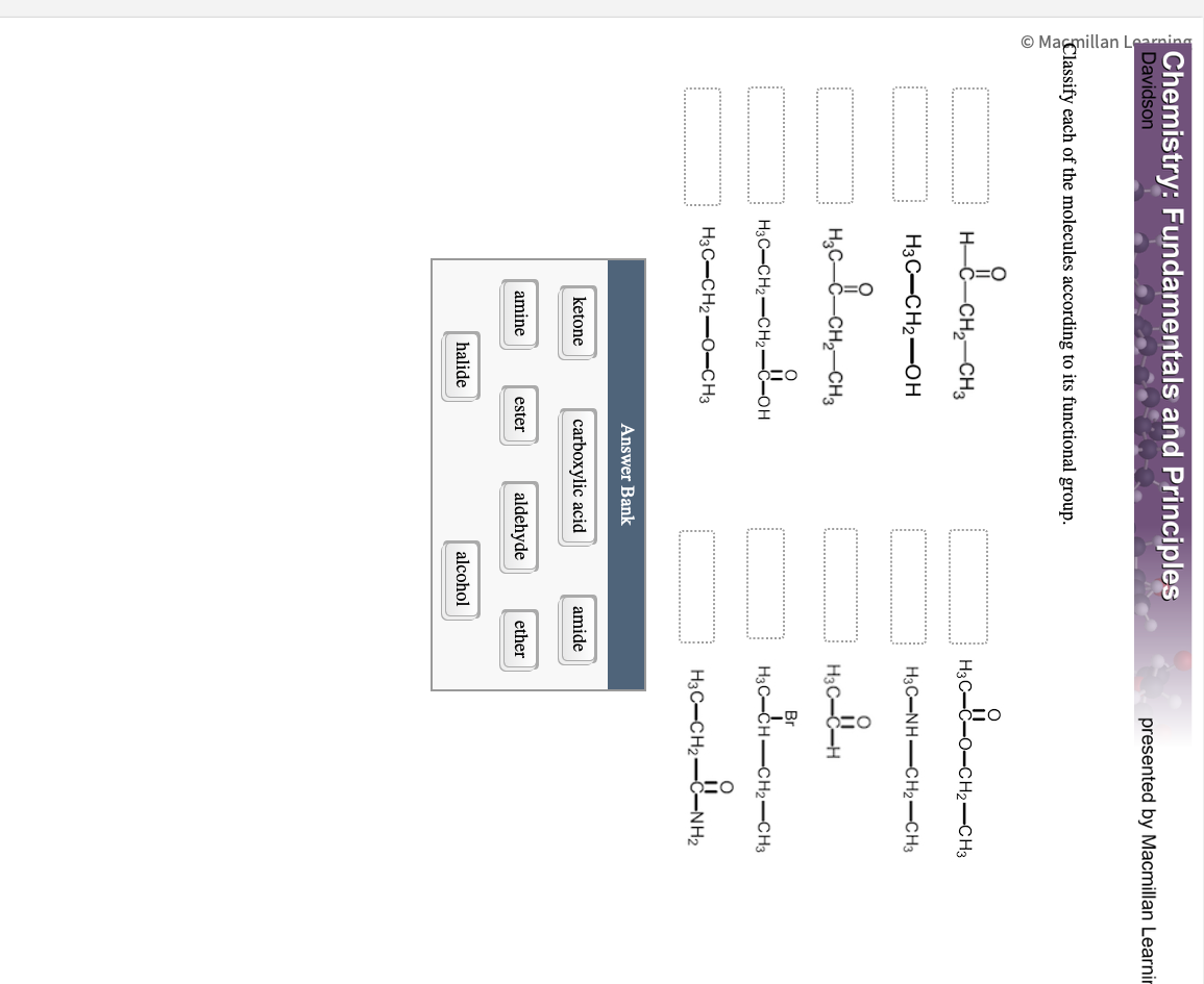 Solved Classify each of the molecules according to its | Chegg.com
