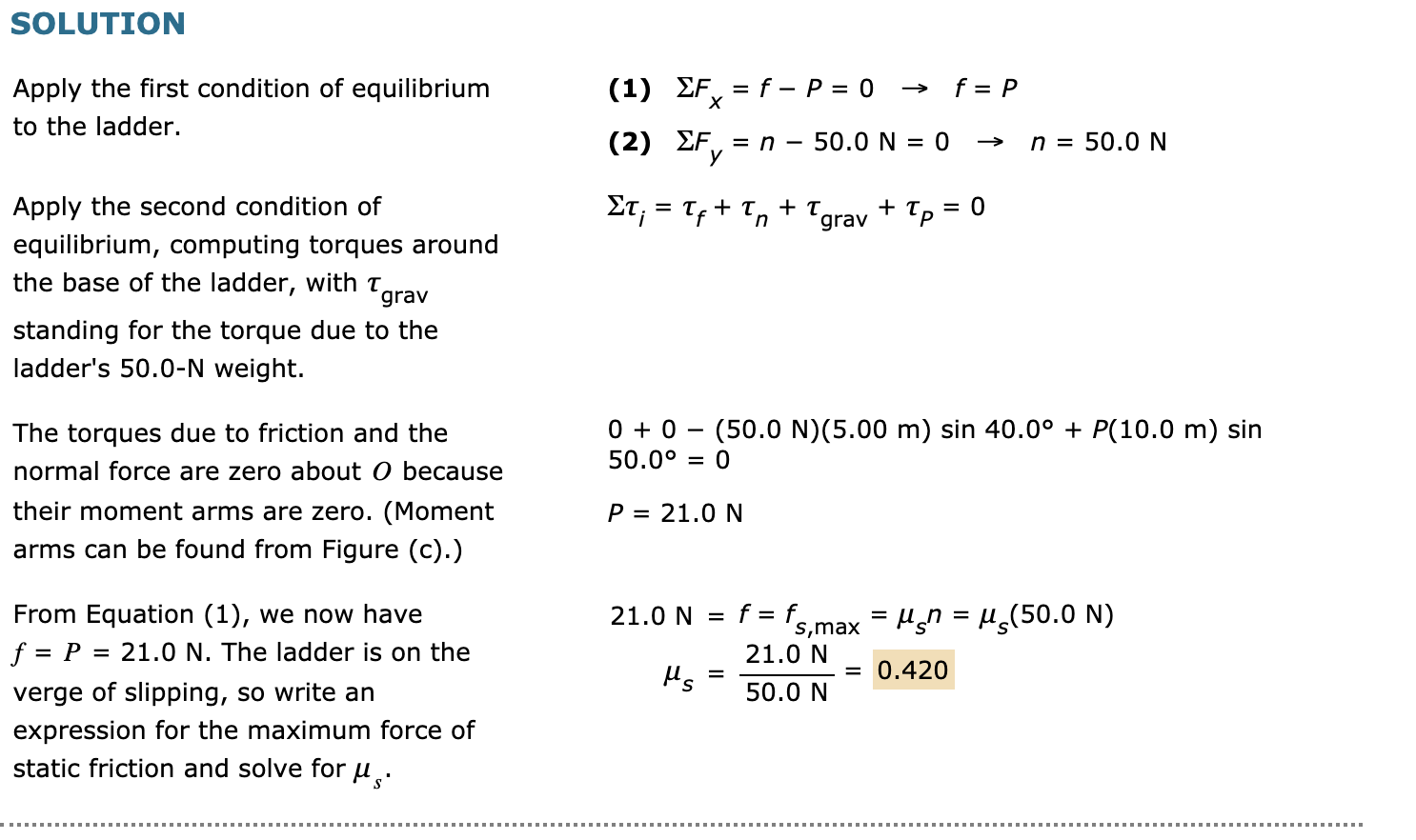 Solved GOAL Apply the two conditions of equilibrium. (a) A | Chegg.com