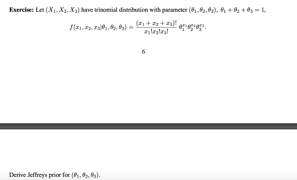 Solved Exercise: Let (X1, X2, X3) have trinomial | Chegg.com