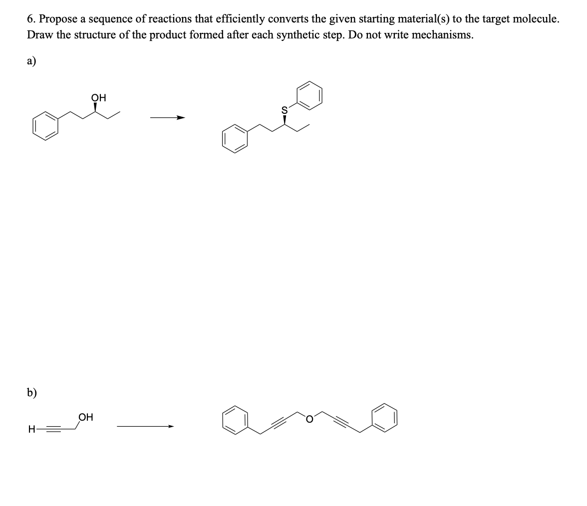 Solved Propose a sequence of reactions that efficiently | Chegg.com