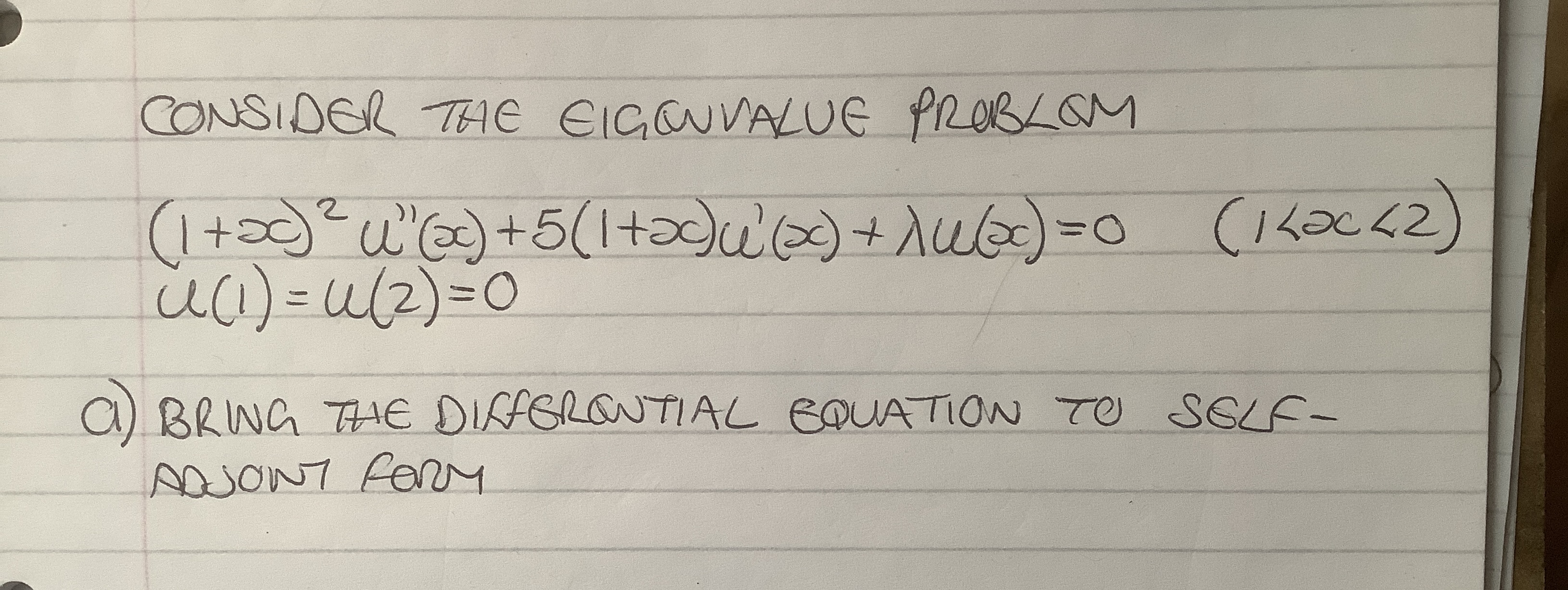 Solved CONSIDER THE EIGENVALUE | Chegg.com
