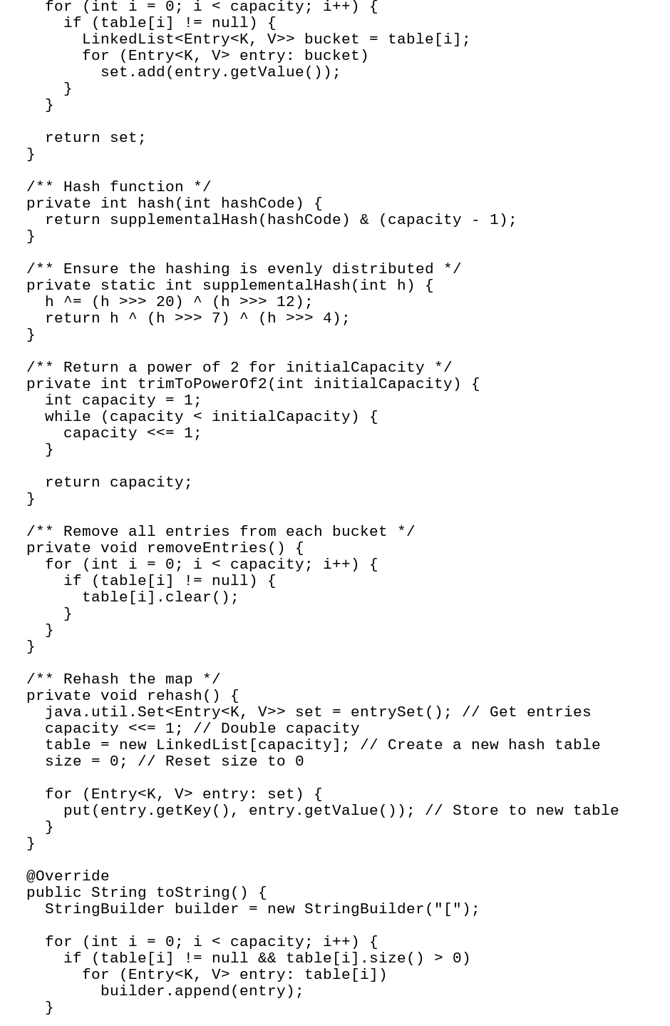 Solved Programming Language Java Implement Mymap Using Open 