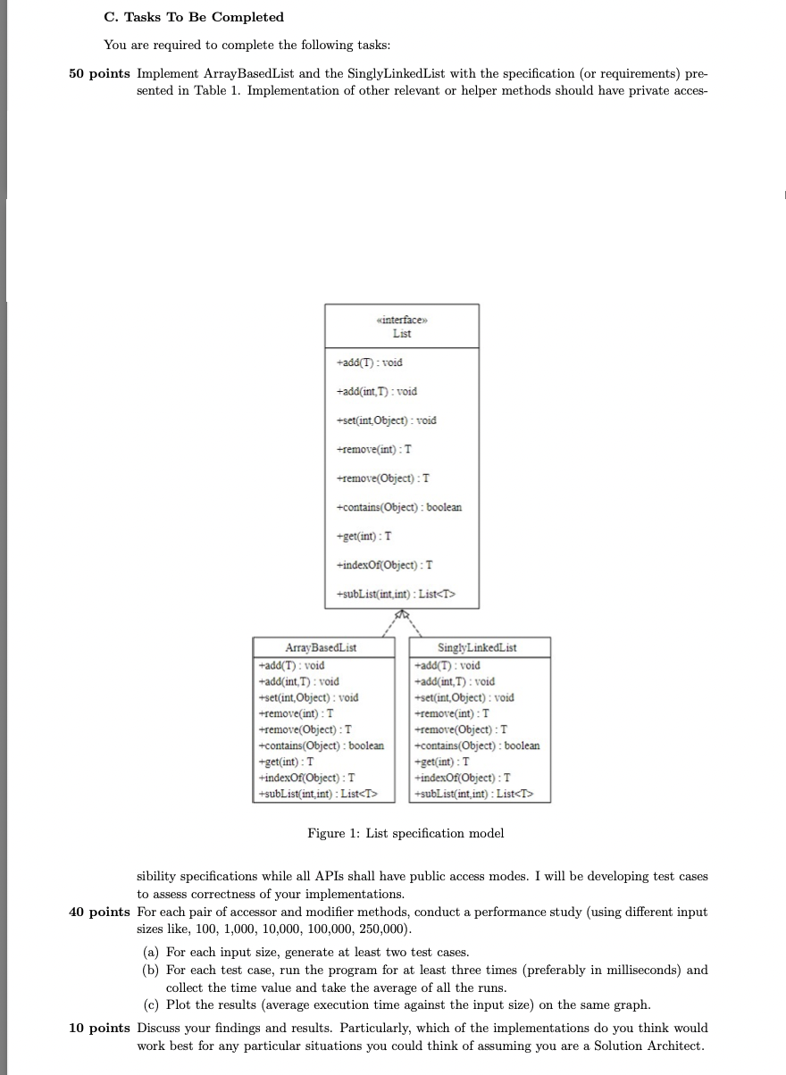 Solved C. Tasks To Be Completed You are required to complete | Chegg.com