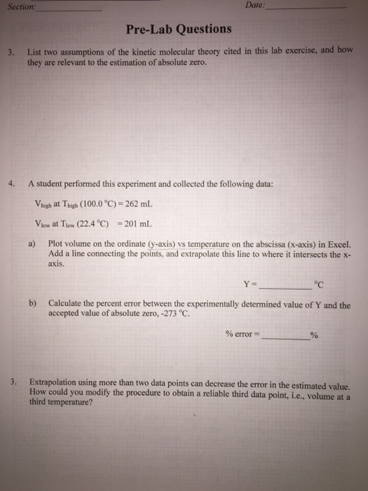 Solved Section Date Pre-Lab Questions 3. List two | Chegg.com