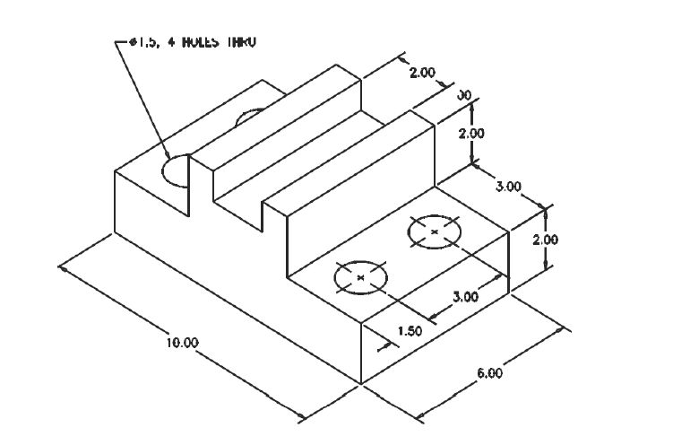 Solved Draw and Complete three orthographic views of the | Chegg.com