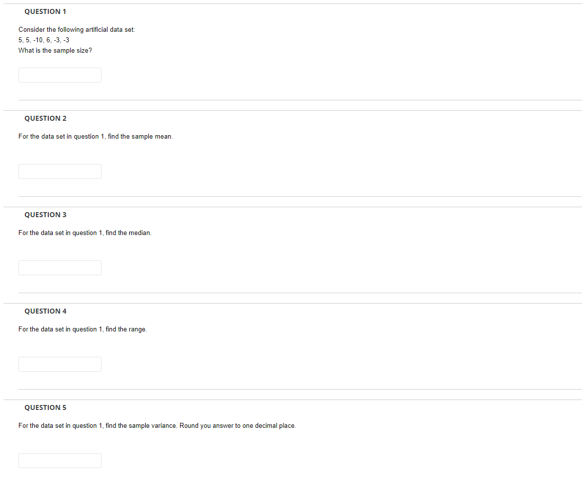 Solved QUESTION 1 Consider the following artificial data | Chegg.com