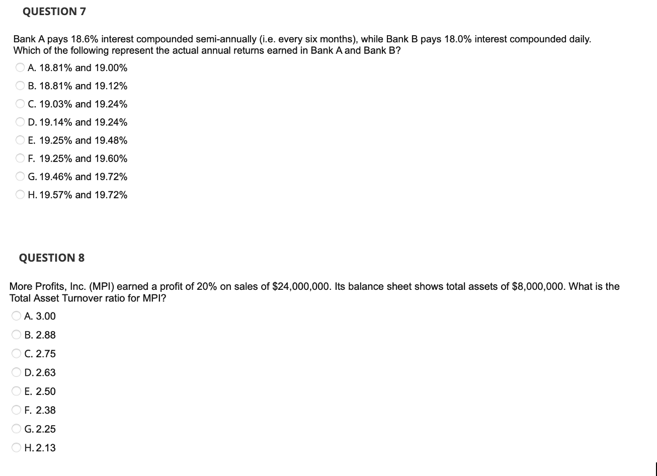 Solved Bank A pays 18.6% interest compounded semi-annually | Chegg.com