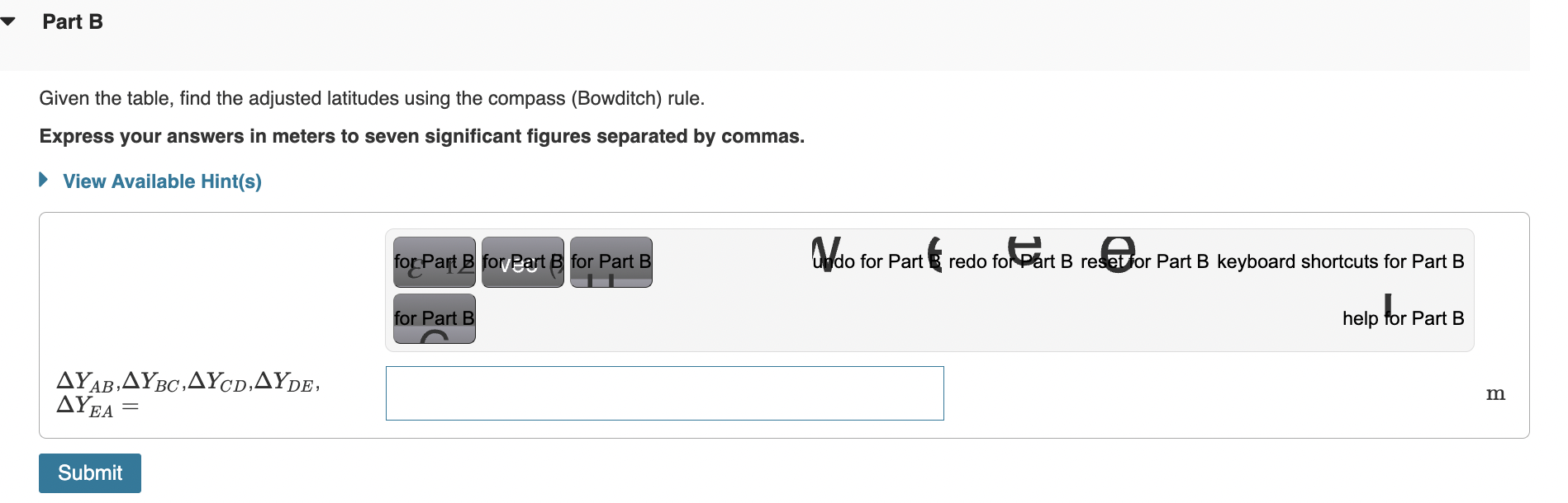 Solved Given the table, find the adjusted latitudes using | Chegg.com