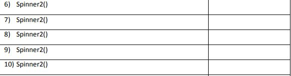 GAME OF CHANCE - Color Array - Spinner Returns a | Chegg.com