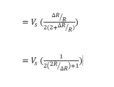 Solved =VS(2(2+ΔR/R)ΔR/R) =VS(2(2R/ΔR)+11) | Chegg.com