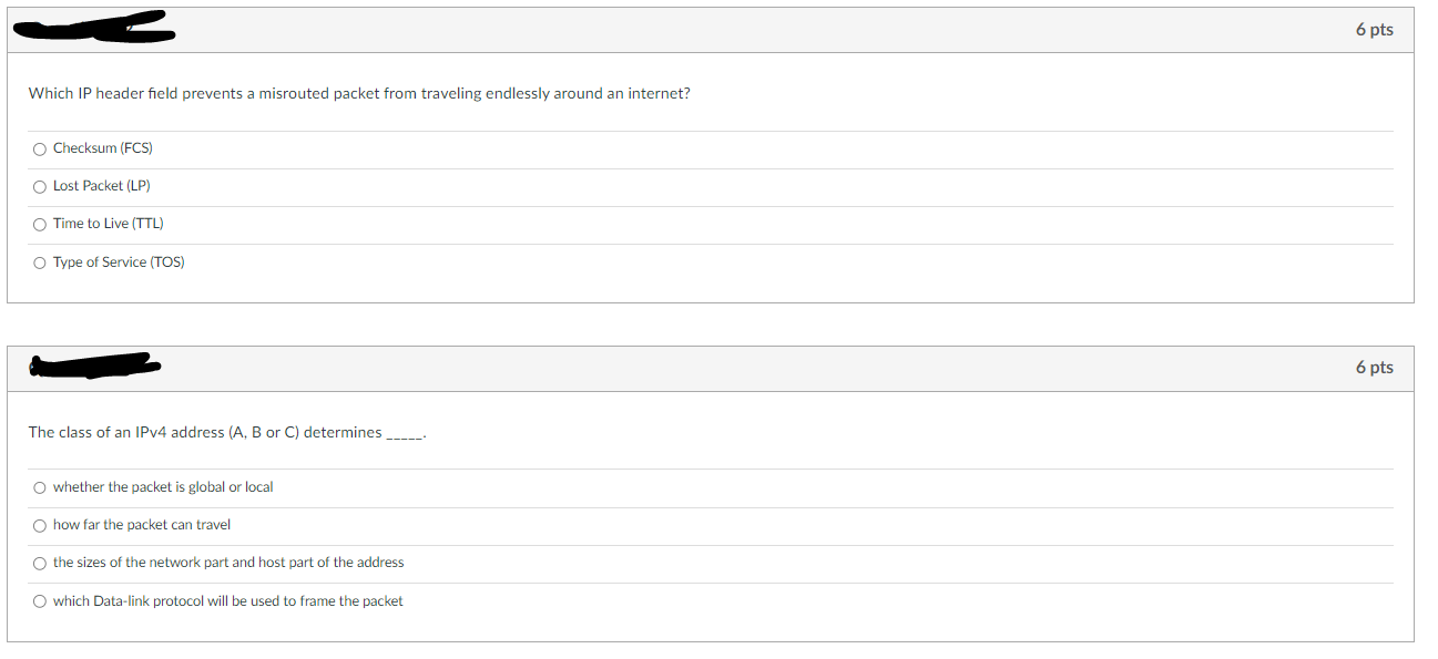Solved Which IP header field prevents a misrouted packet | Chegg.com