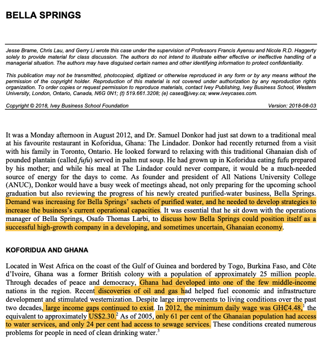 Solved BELLA SPRINGS Jesse Brame, Chris Lau, and Gerry Li | Chegg.com