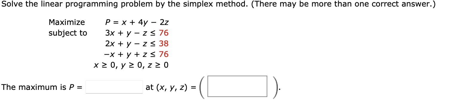 Solved Solve the linear programming problem by the simplex | Chegg.com