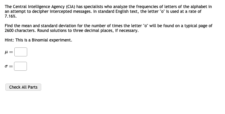 Solved The Central Intelligence Agency (CIA) has specialists | Chegg.com