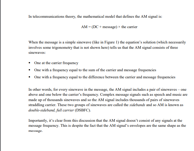 Solved Lab 3 Amplitude Modulation (AM-DSB-FC) Objective To | Chegg.com