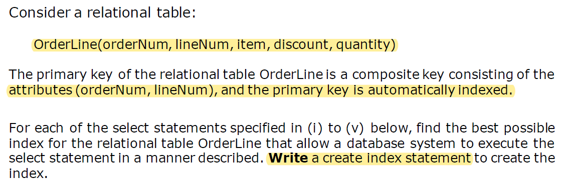 Solved Consider a relational table: OrderLine(orderNum, | Chegg.com