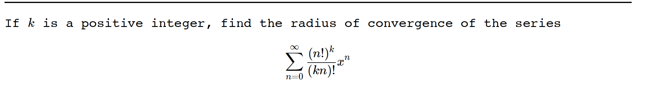 Solved If k is a positive integer, find the radius of | Chegg.com