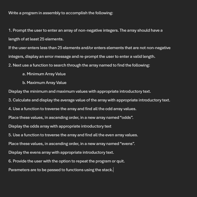 Solved Using x86 ﻿MASM and Irvine library Write a program in | Chegg.com