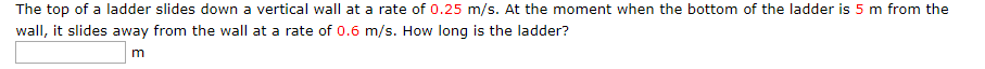 Solved Related Rates Calculus Problem: The top of a ladder | Chegg.com