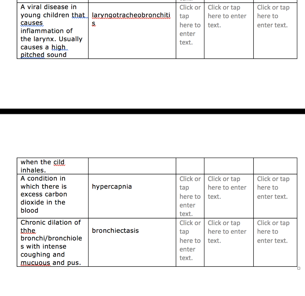 Solved Module 13 Assignment: Deconstructing Respiratory | Chegg.com