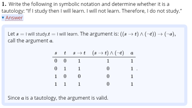 Solved 1. Write the following in symbolic notation and | Chegg.com