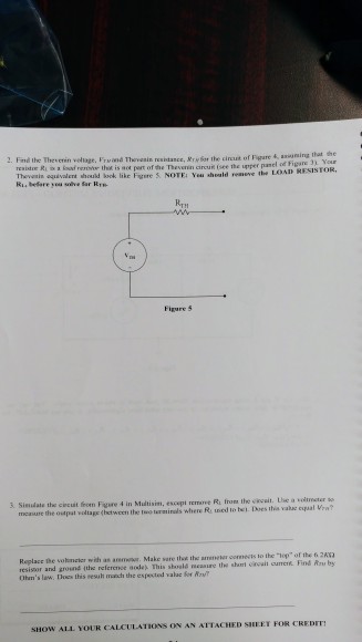 Solved SUPERPOSITION; THEVENIN'S METHOD-PRELAB The circuit | Chegg.com