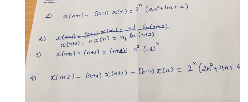 Solved Let a=7, b=8, solve these equations: | Chegg.com