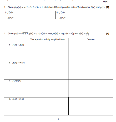 Solved 1. Given \\( f \\circ g(x)=\\sqrt{x^{2}+3 x^{2}+3 | Chegg.com