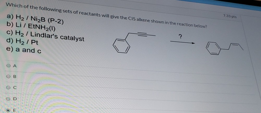 Solved Which of the following sets of reactants will give | Chegg.com