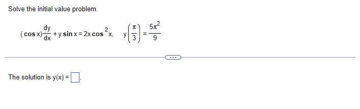 Solved Solve the initial value problem. | Chegg.com