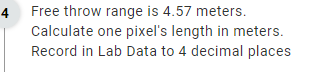 Solved Free throw range is 4.57 meters. Calculate one | Chegg.com