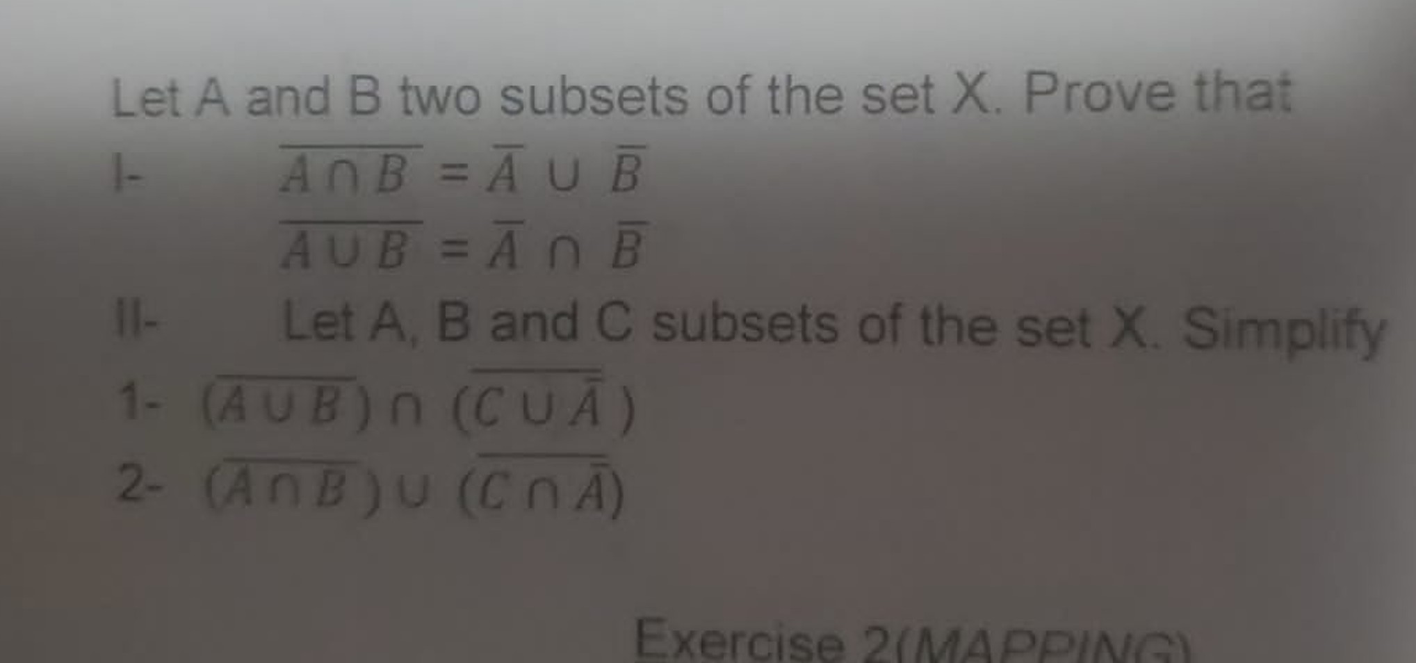 Let A and B ﻿two subsets of the set x. ﻿Prove | Chegg.com