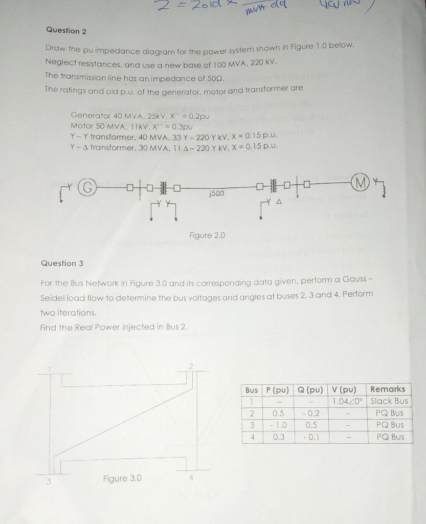 Solved Compute the Bus Admittance matrix (YBus) of the | Chegg.com