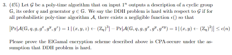Solved 3. (4%) Let G be a poly-time algorithm that on input | Chegg.com