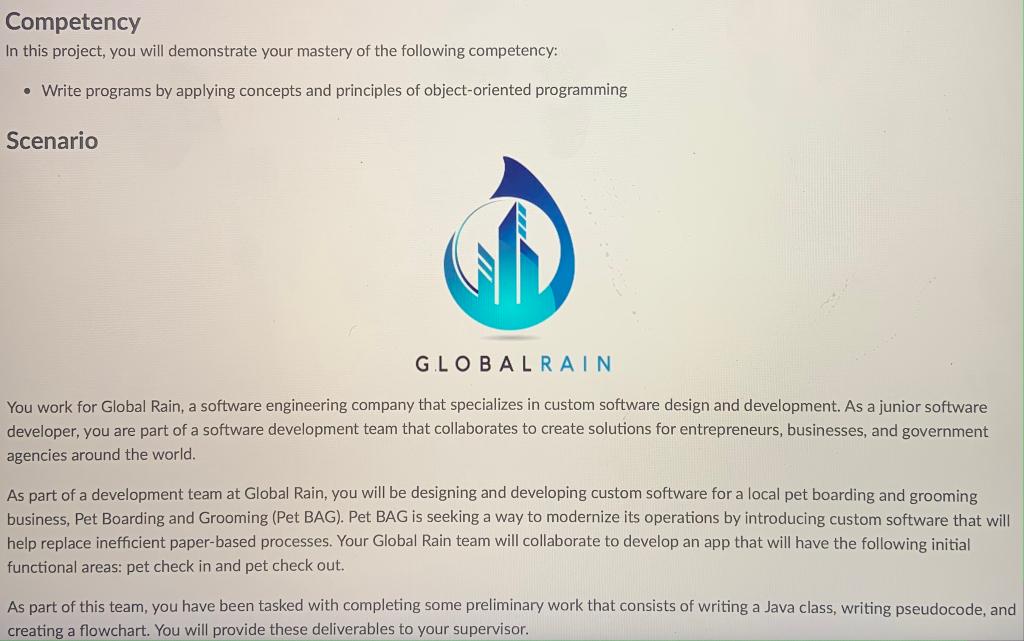 Solved Competency In this project, you will demonstrate your | Chegg.com