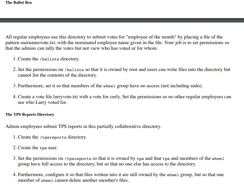 The Ballot Box All regular employees use this | Chegg.com