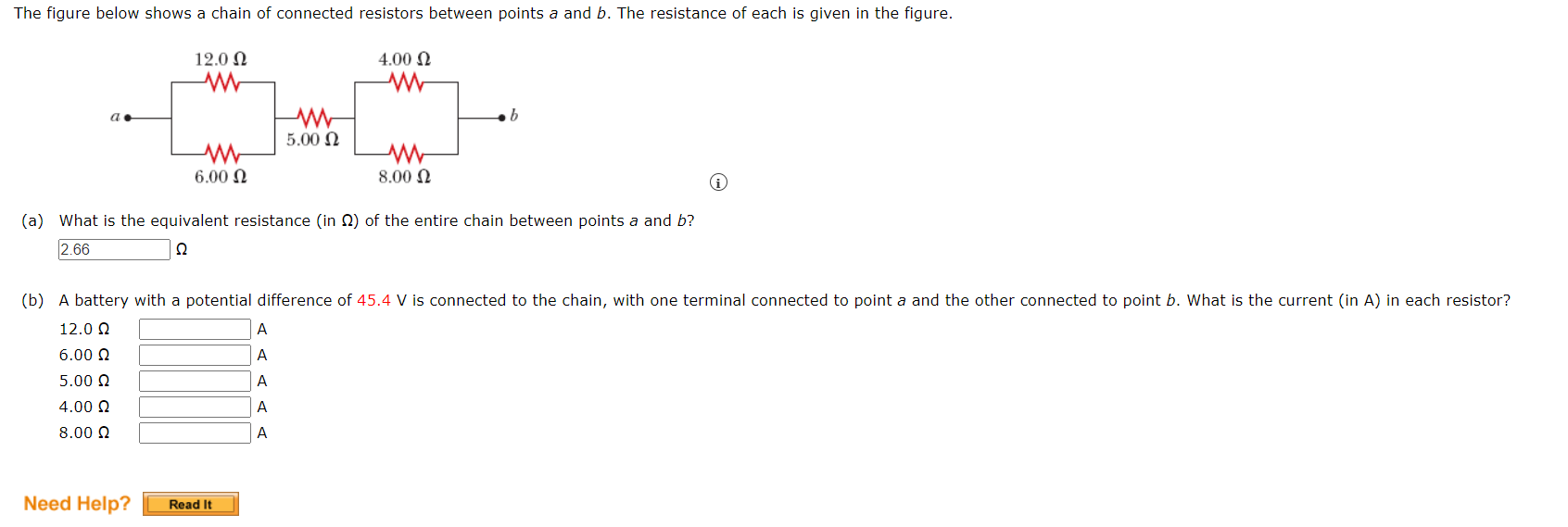 Solved The figure below shows a chain of connected resistors | Chegg.com