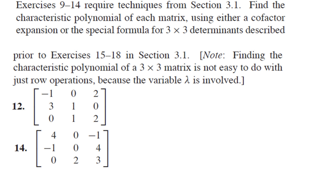 Solved Exercises 9-14 require techniques from Section 3.1. | Chegg.com Solved Exercises 9-14 require techniques from Section 3.1. | Chegg.com