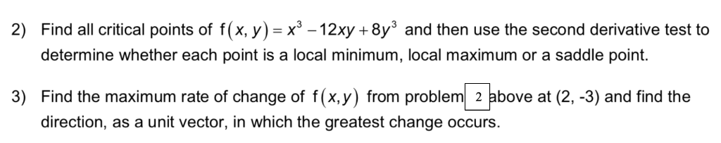 Solved MULTIVARIABLE CALCULUS Hi, can someone please solve | Chegg.com