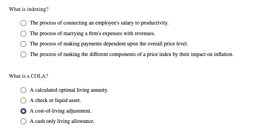 Solved What is indexing? The process of connecting an | Chegg.com