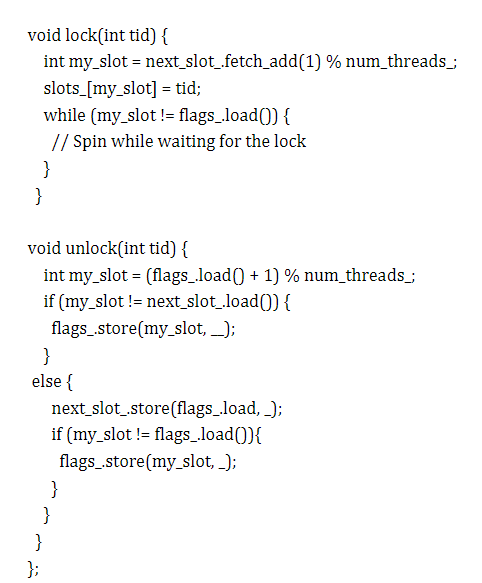 Solved The following is an implementation of the Anderson | Chegg.com