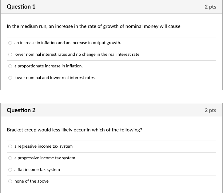 Solved In the medium run, an increase in the rate of growth | Chegg.com