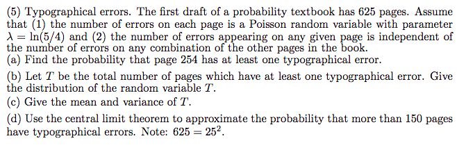 Solved (5) Typographical errors. The first draft of a | Chegg.com