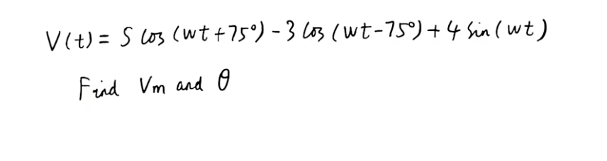 Solved Find the magnitude Vm and the phase.V(t) = | Chegg.com