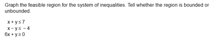 Solved Graph the feasible region for the system of | Chegg.com