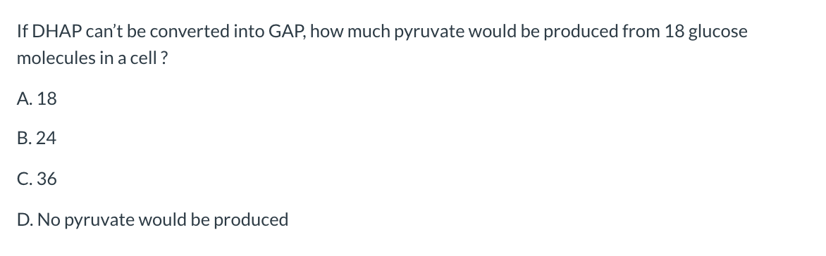 Solved If DHAP can't be converted into GAP, how much | Chegg.com