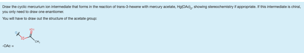 Solved Draw the cyclic mercurium ion intermediate that forms | Chegg.com