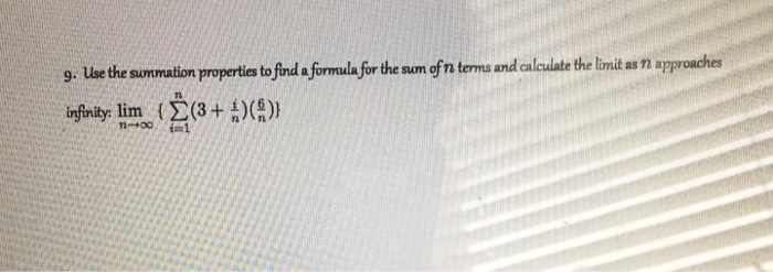 Solved Use the summation properties to find a formula for | Chegg.com