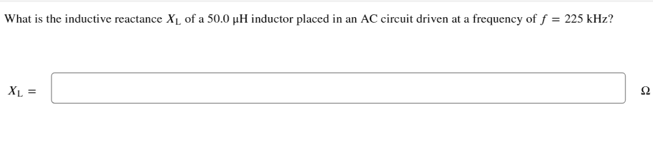 Solved What is the inductive reactance XL of a 50.0μH | Chegg.com