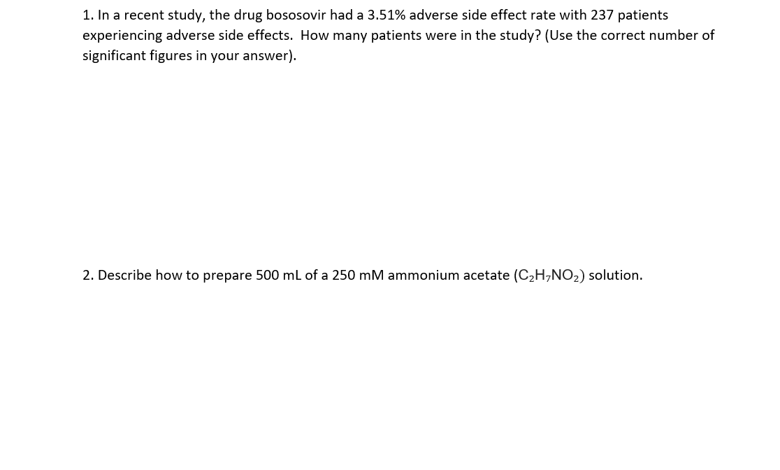 Solved Complete laboratory math equations using correct | Chegg.com